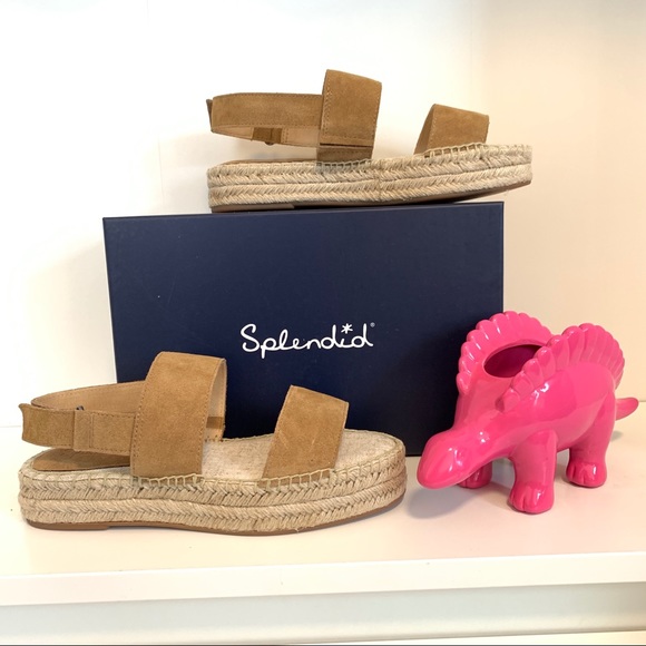 Splendid | Shoes | Splendid Aubrey Suede Leather Espadrilles Sandals ...